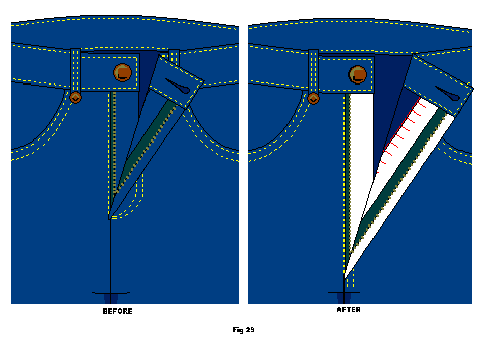 Fly – lengthening the fly | Fashion Freaks